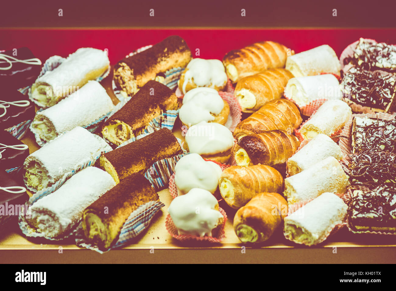 italian sweet food - vintage style photo Stock Photo - Alamy