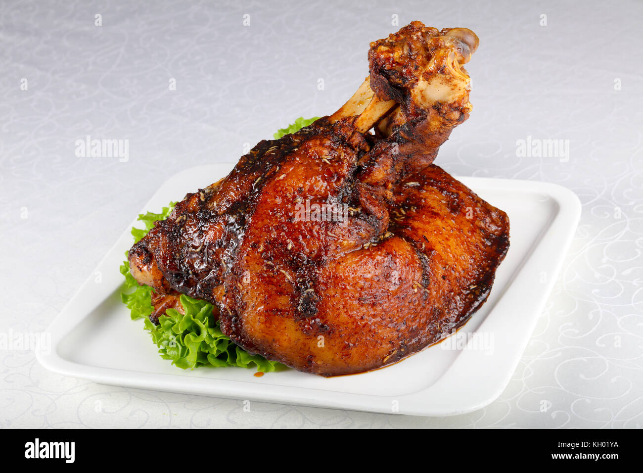 Baked Pork leg Stock Photo - Alamy