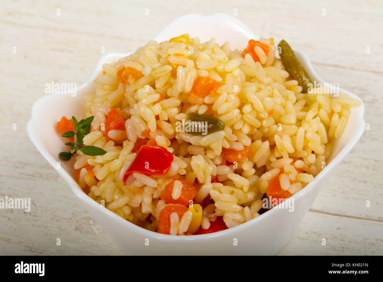 Mexican rice with vegetables and herbs Stock Photo - Alamy