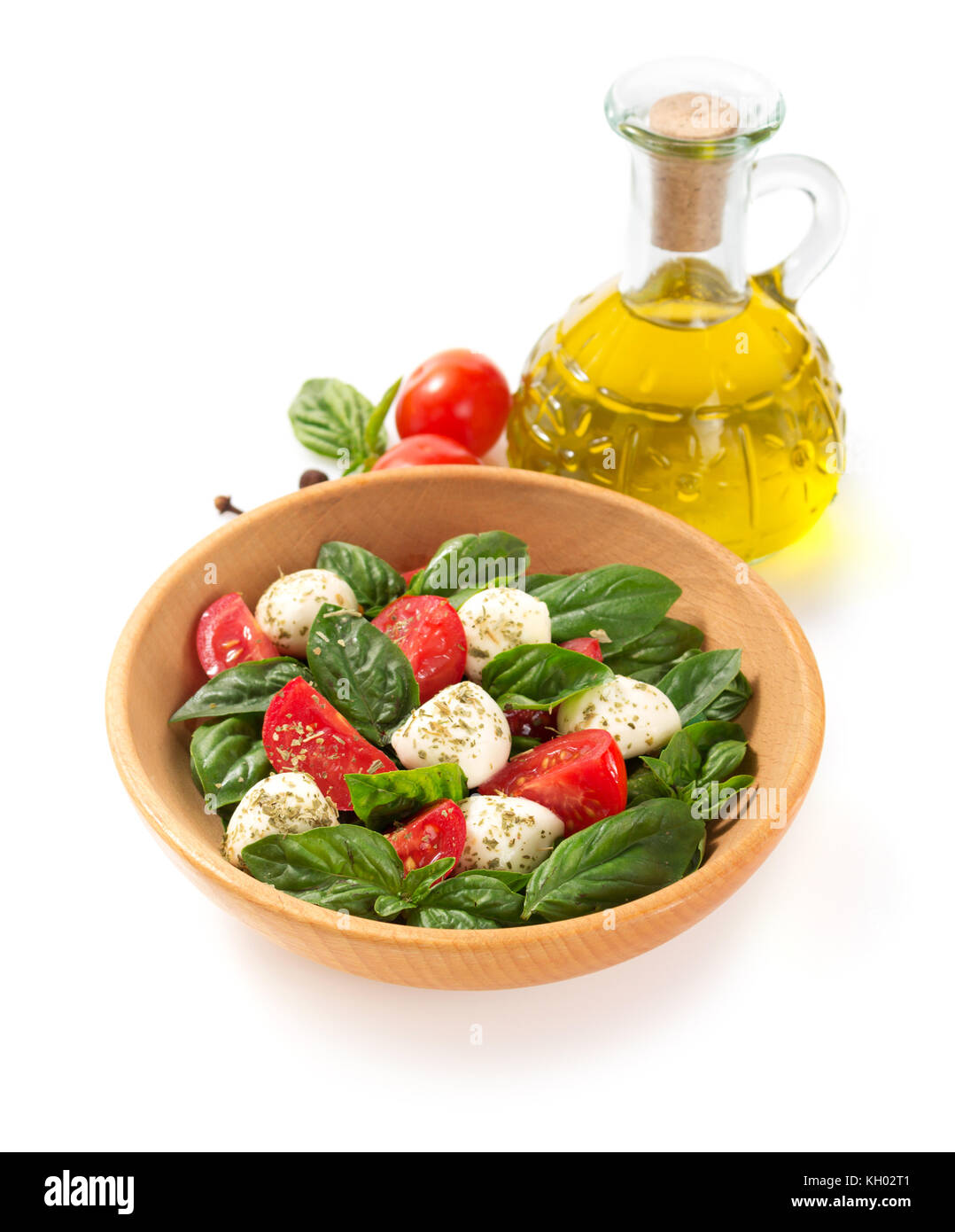 caprese salad in plate isolated on white background Stock Photo - Alamy