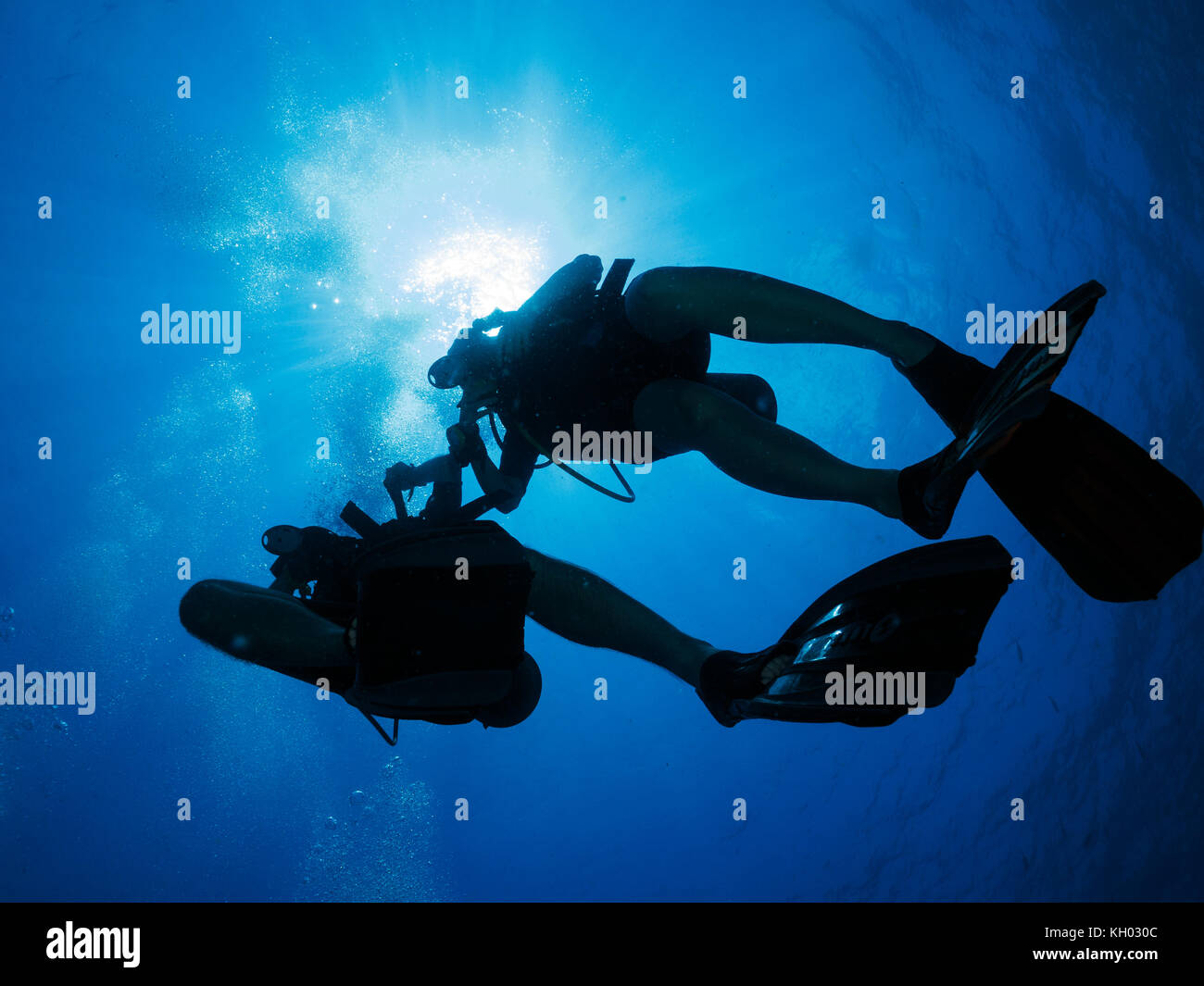Scuba diving in Indonesia Stock Photo - Alamy