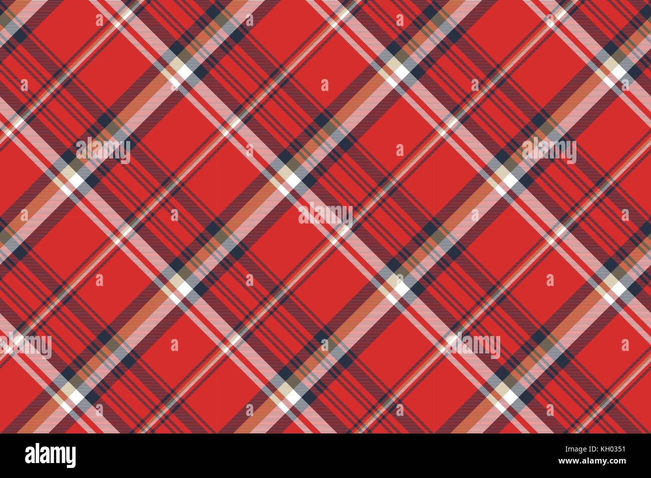 Red plaid fabric texture seamless pattern. Vector illustration Stock ...