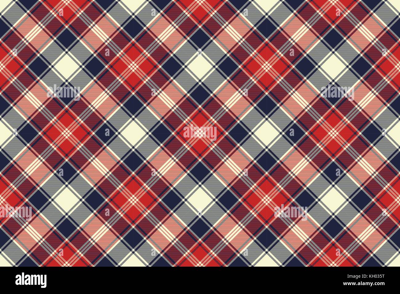 Check fabric texture diagonal lines seamless pattern. Vector ...
