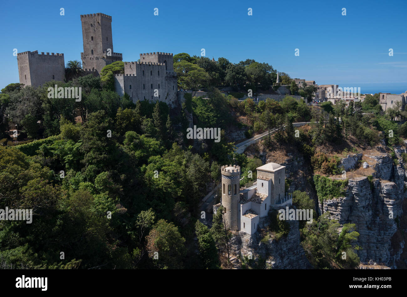 Panoramic view to norman castle called Torri del Bali, Torretta Pepoli ...