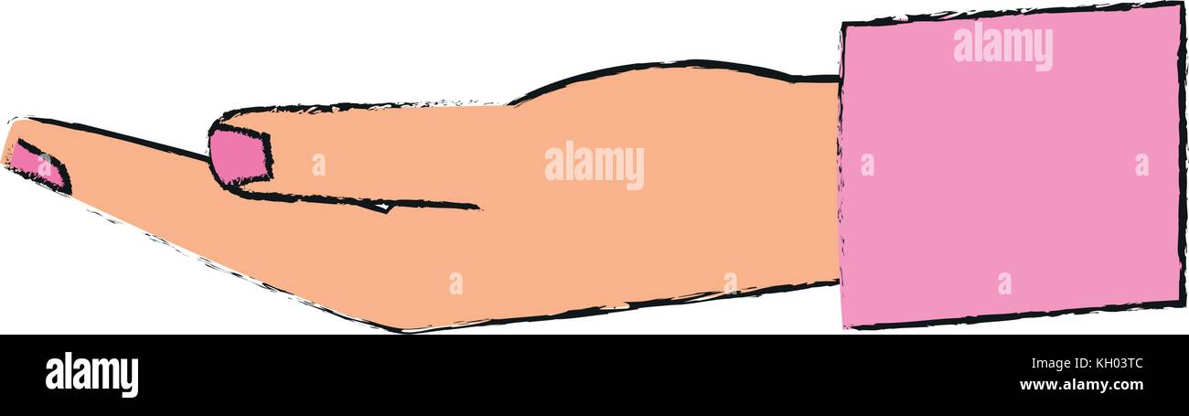 Hand with palm open Stock Vector Image & Art - Alamy