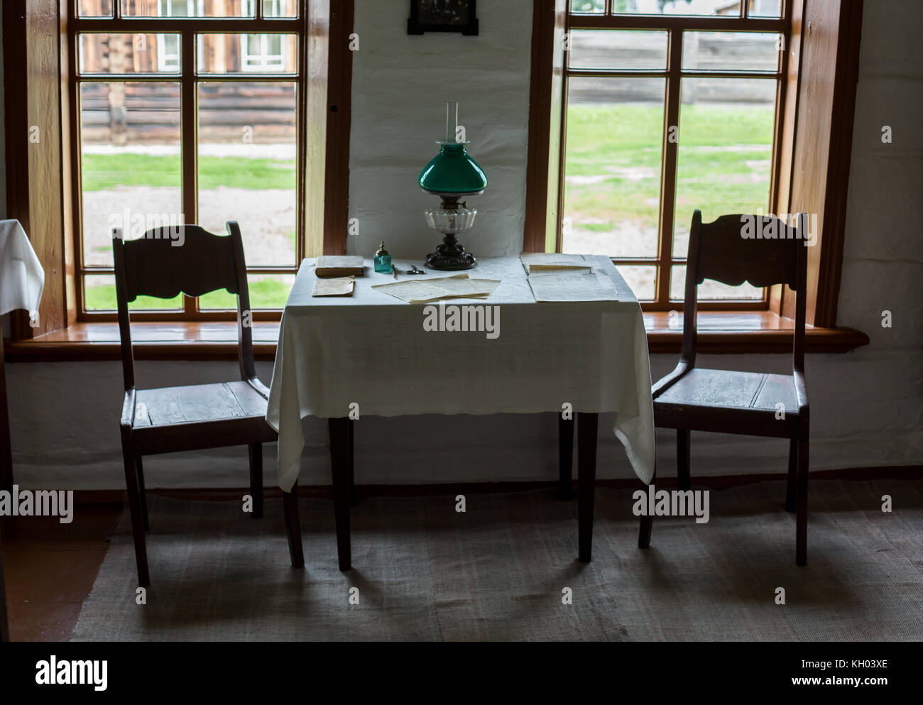 old office Lenins desk in Shushinskoe, Russia Stock Photo - Alamy