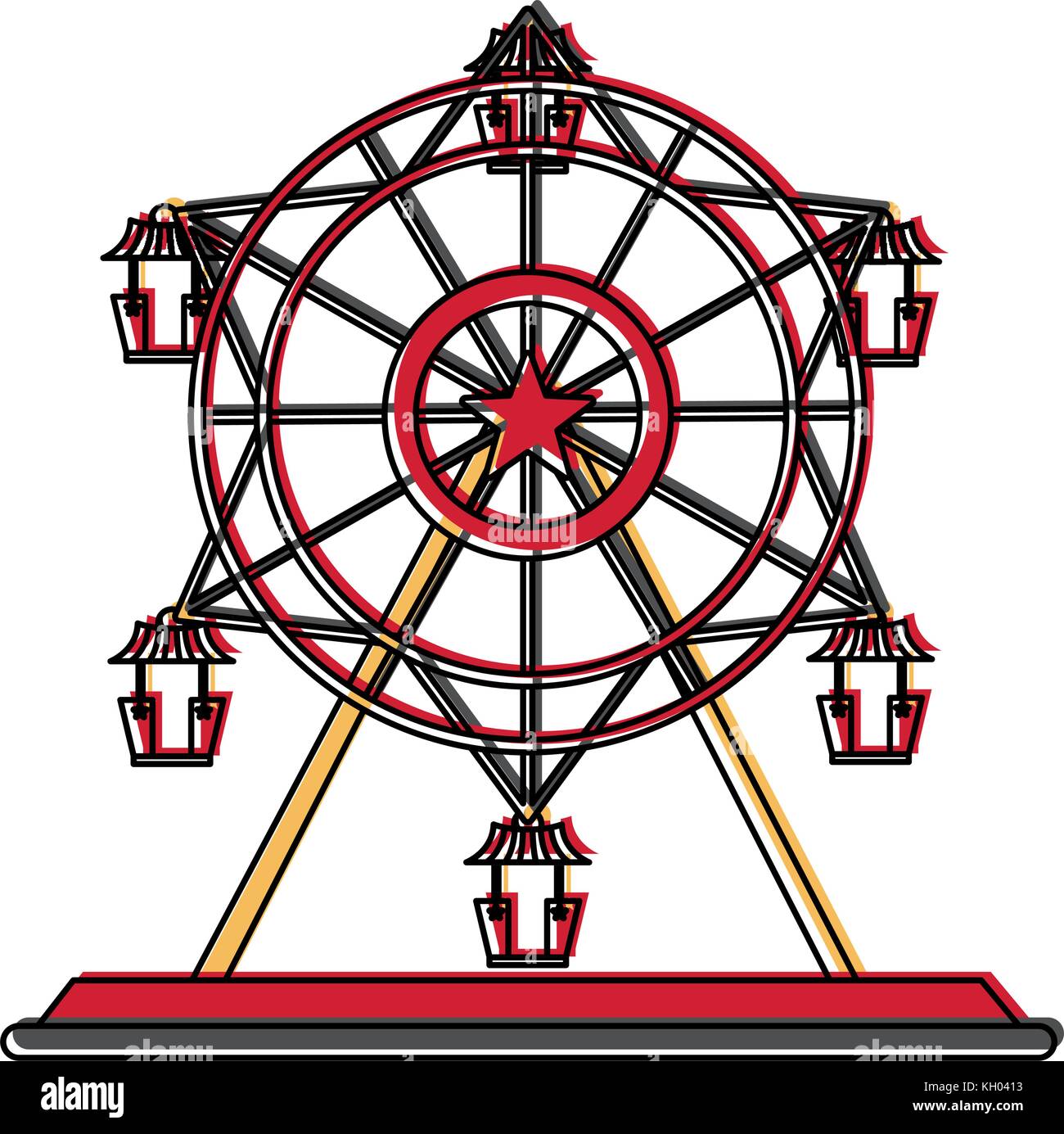 Carnival ferris wheel Stock Vector Image & Art - Alamy