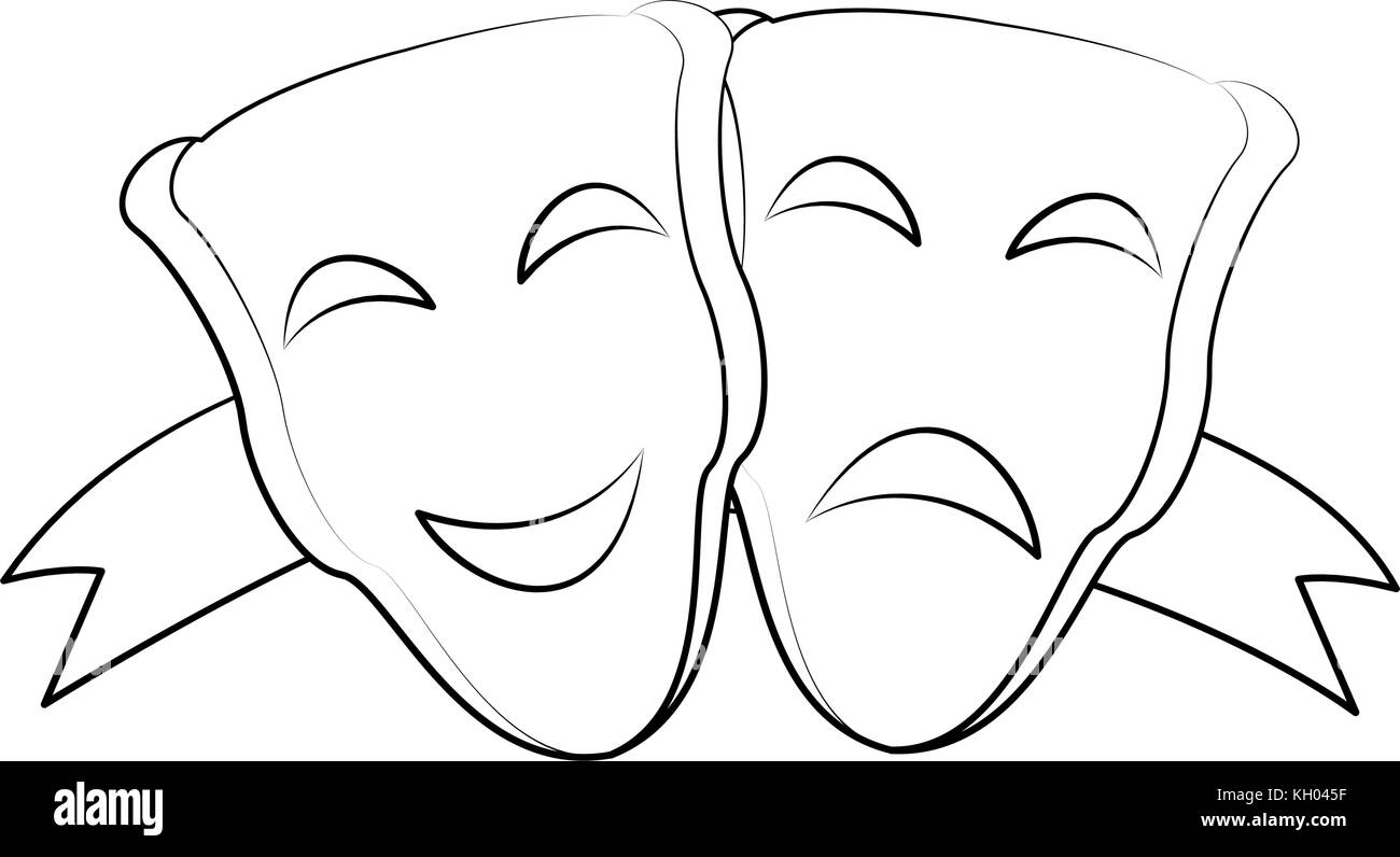 Theater masks symbol Stock Vector Image & Art - Alamy