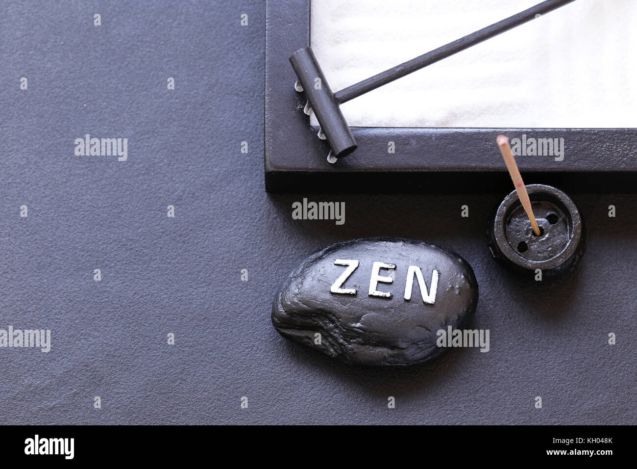 stone with the inscription Zen - a symbol of peace and balance Stock ...