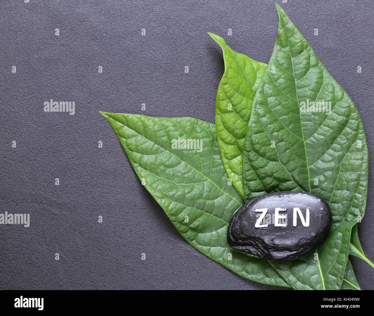 stone with the inscription Zen - a symbol of peace and balance Stock ...