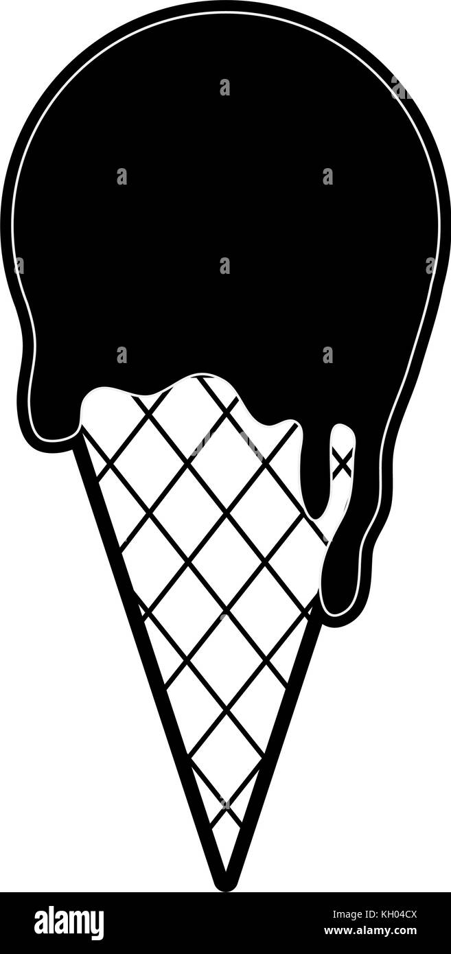 Vanilla scoops ice cream Black and White Stock Photos & Images - Alamy