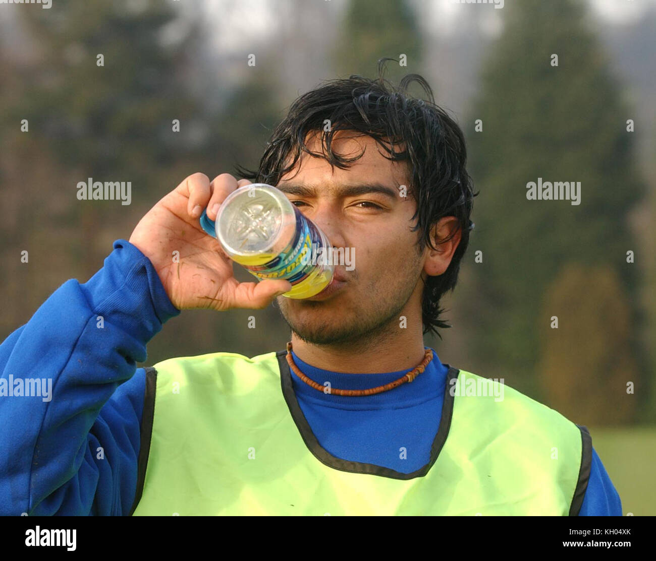 Guatemalan footballer Carlos Ruiz training with Wolverhampton Wanderers ...
