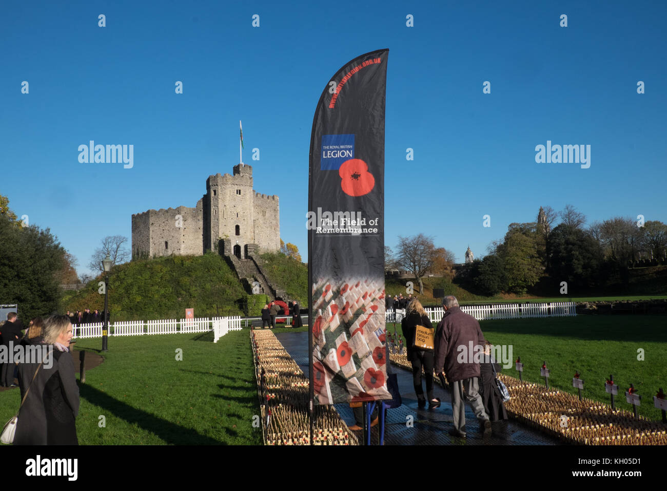 The Royal British Legion Field of Remembrance Service held at Cardiff ...
