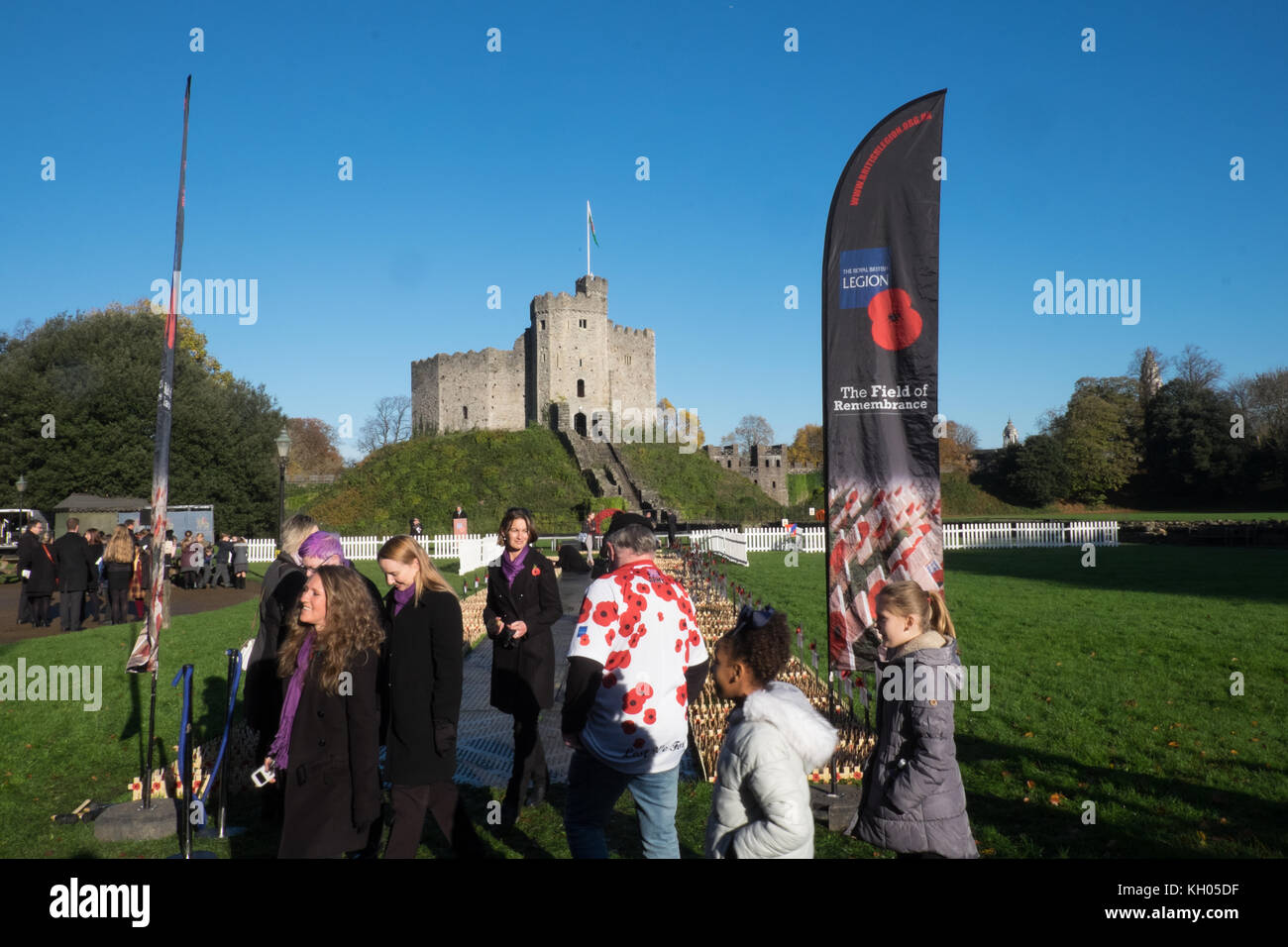 The Royal British Legion Field of Remembrance Service held at Cardiff ...