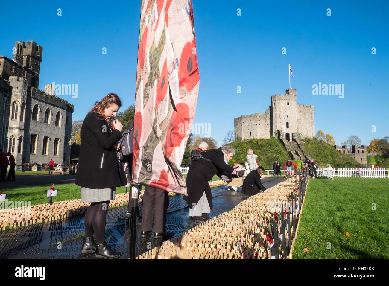 The Royal British Legion Field of Remembrance Service held at Cardiff ...