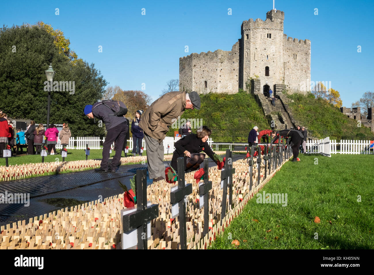 The Royal British Legion Field of Remembrance Service held at Cardiff ...