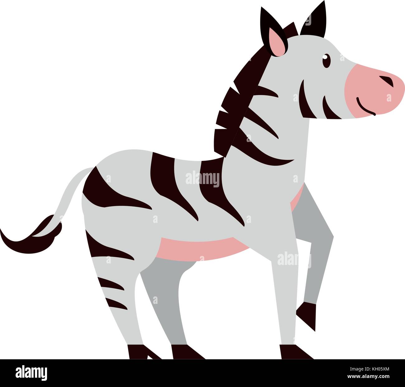 Cute Pink Zebra Cartoon