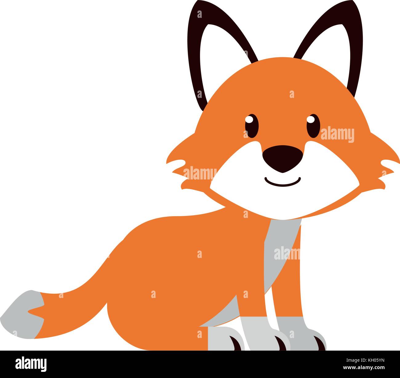 Cute fox cartoon Stock Vector Image & Art - Alamy