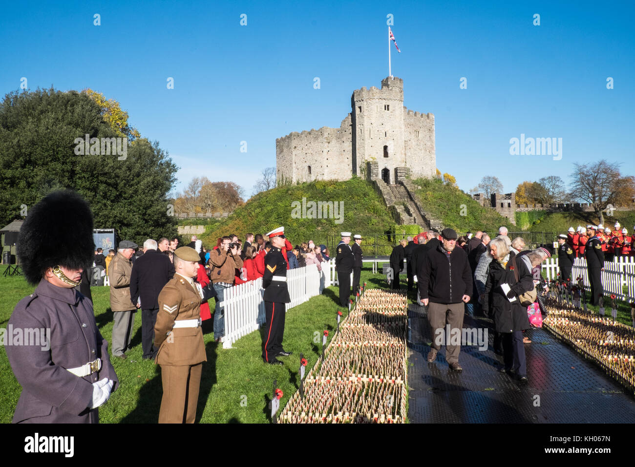 The Royal British Legion Field of Remembrance Service held at Cardiff ...