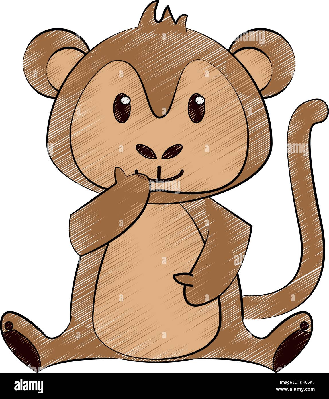 cute monkey cartoon Stock Vector Image & Art - Alamy