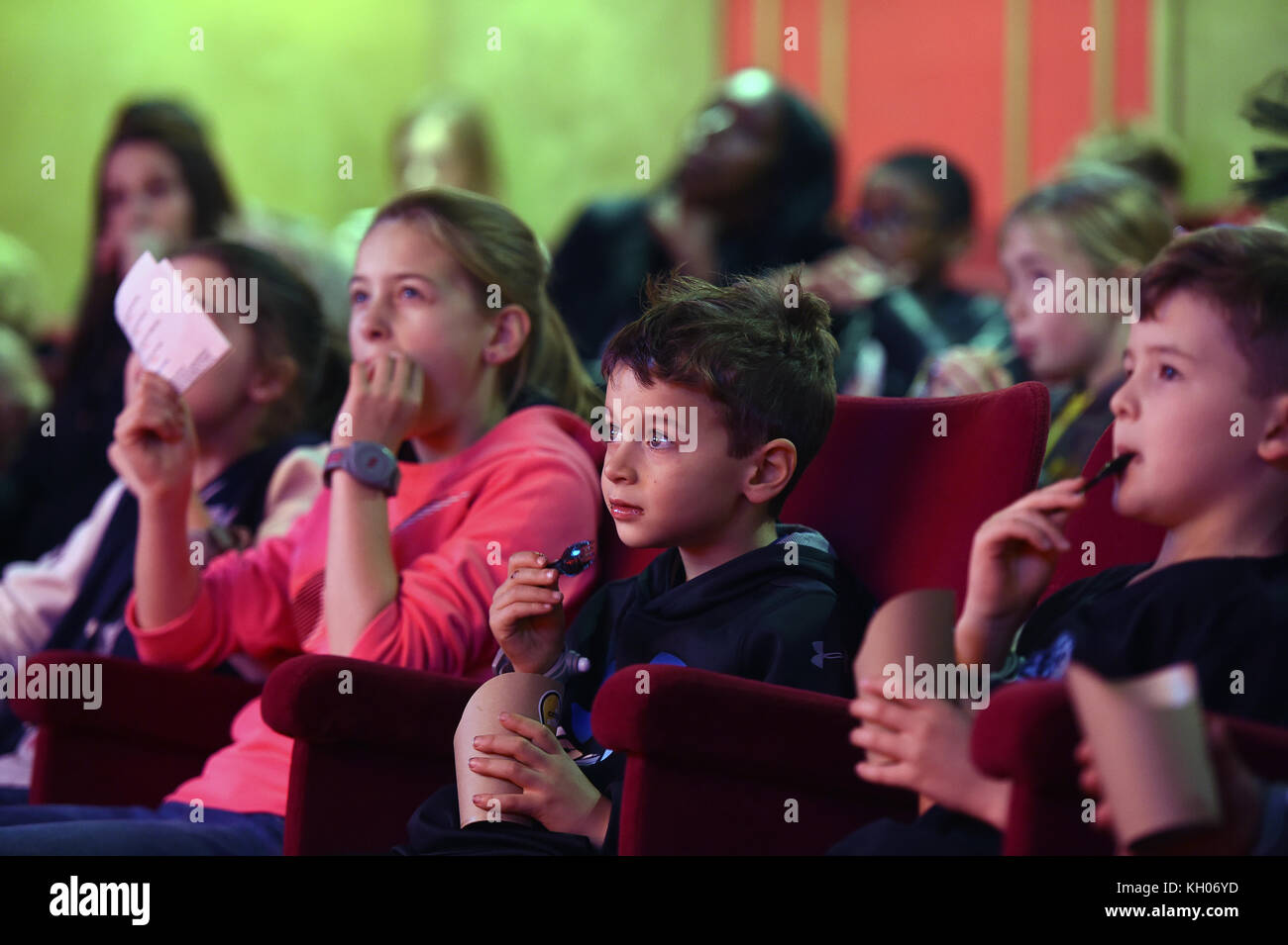 Children listen to speakers during the KidPreneur Festival, the UK's ...