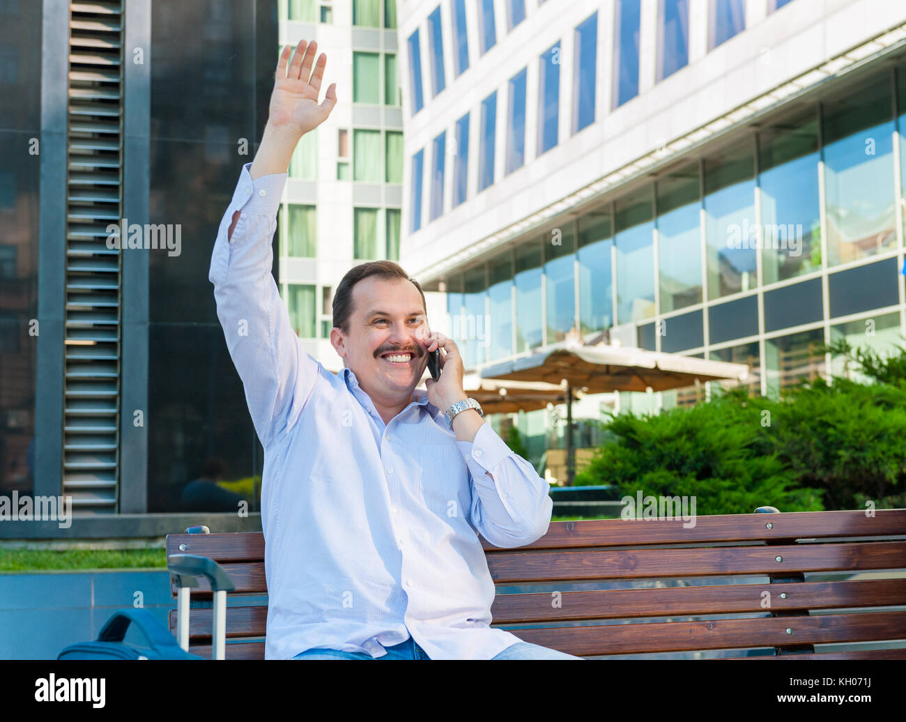 Waving Man High Resolution Stock Photography and Images - Alamy