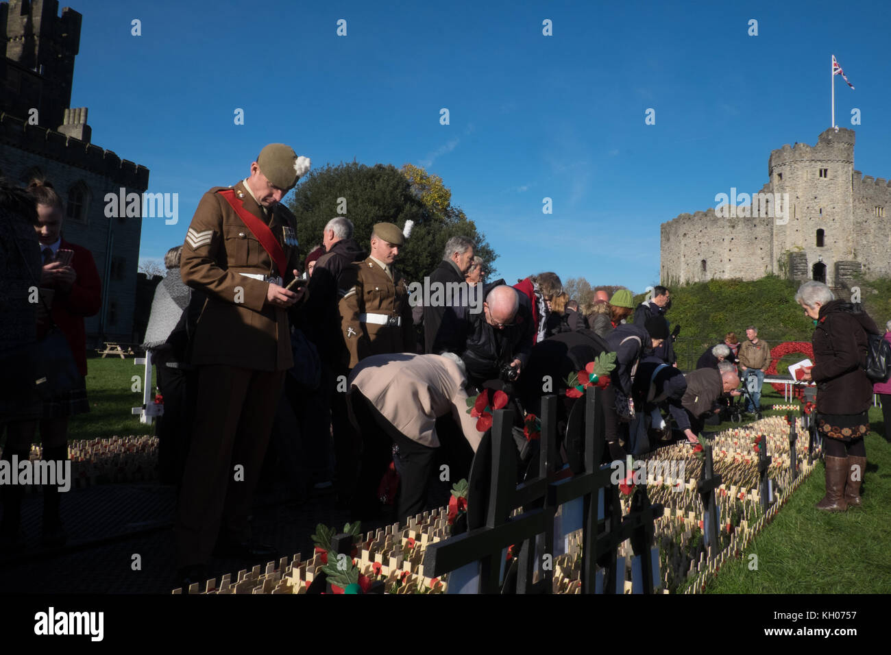 The Royal British Legion Field of Remembrance Service held at Cardiff ...