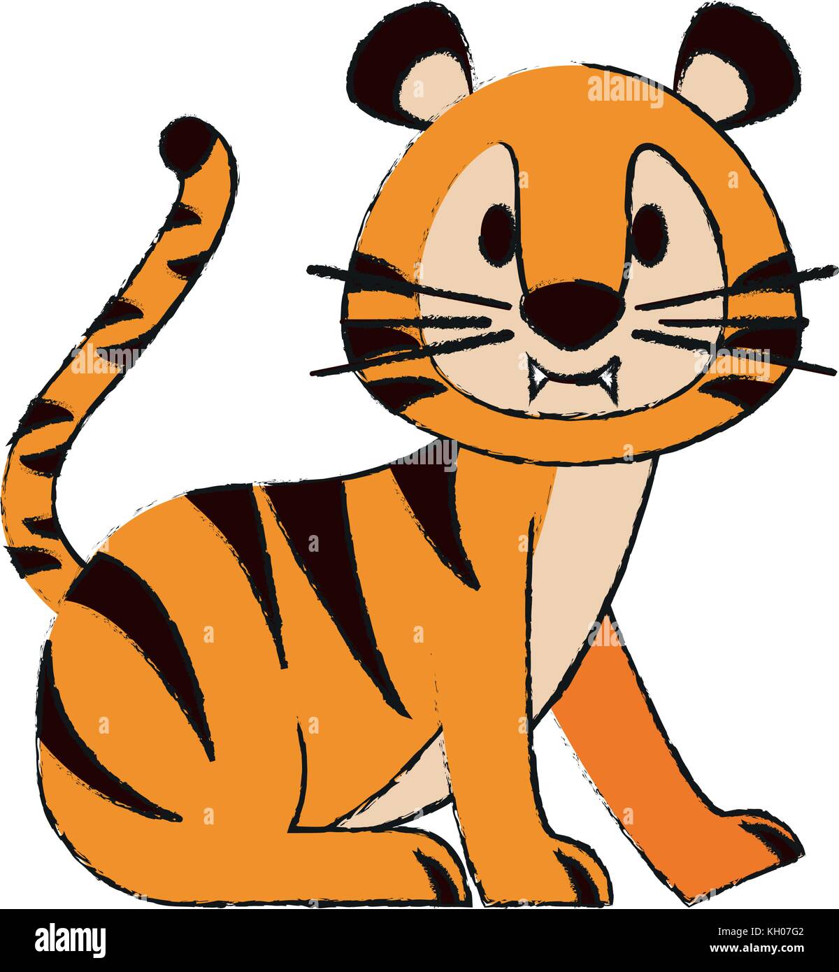 Cute tiger cartoon Stock Vector Image & Art - Alamy