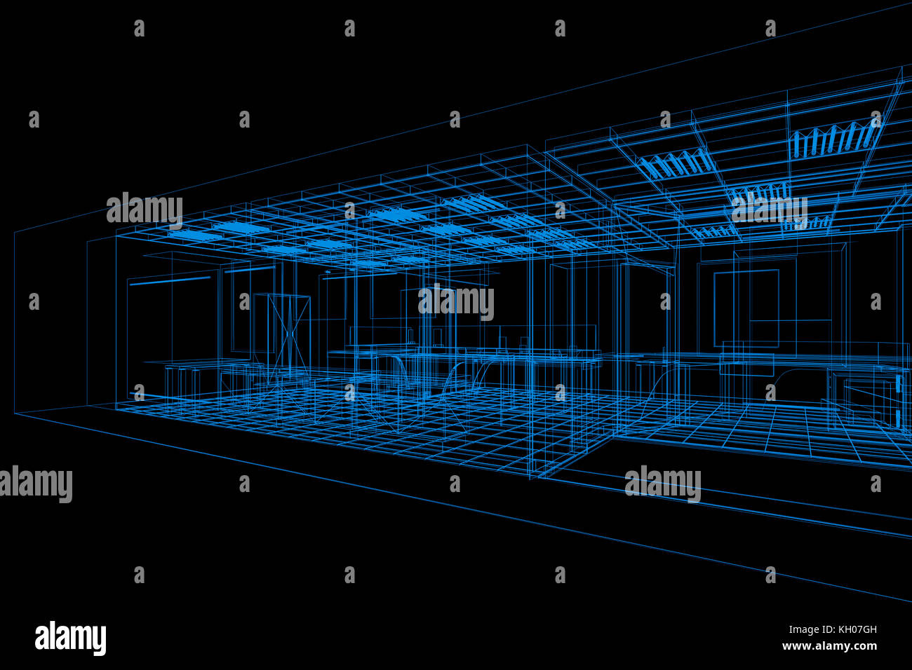 3d bank interior render hi-res stock photography and images - Alamy