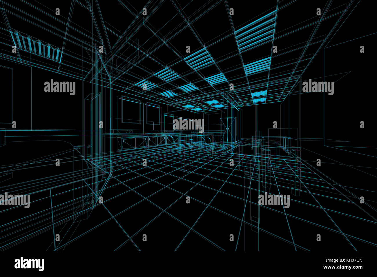 Concept of small office. High resolution 3d rendering Stock Photo - Alamy