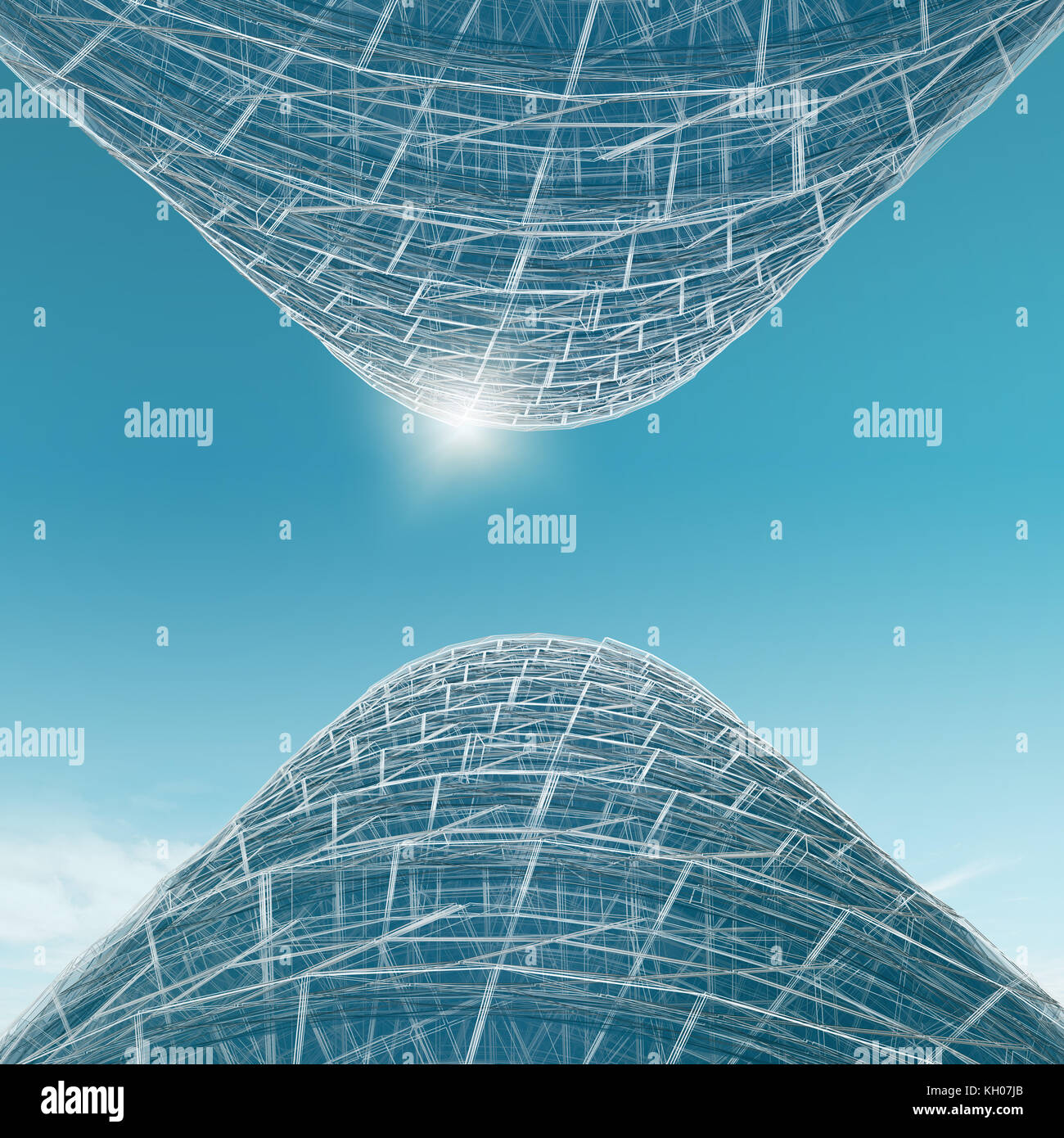 Two high buildings. design and 3d rendering model my own Stock Photo ...