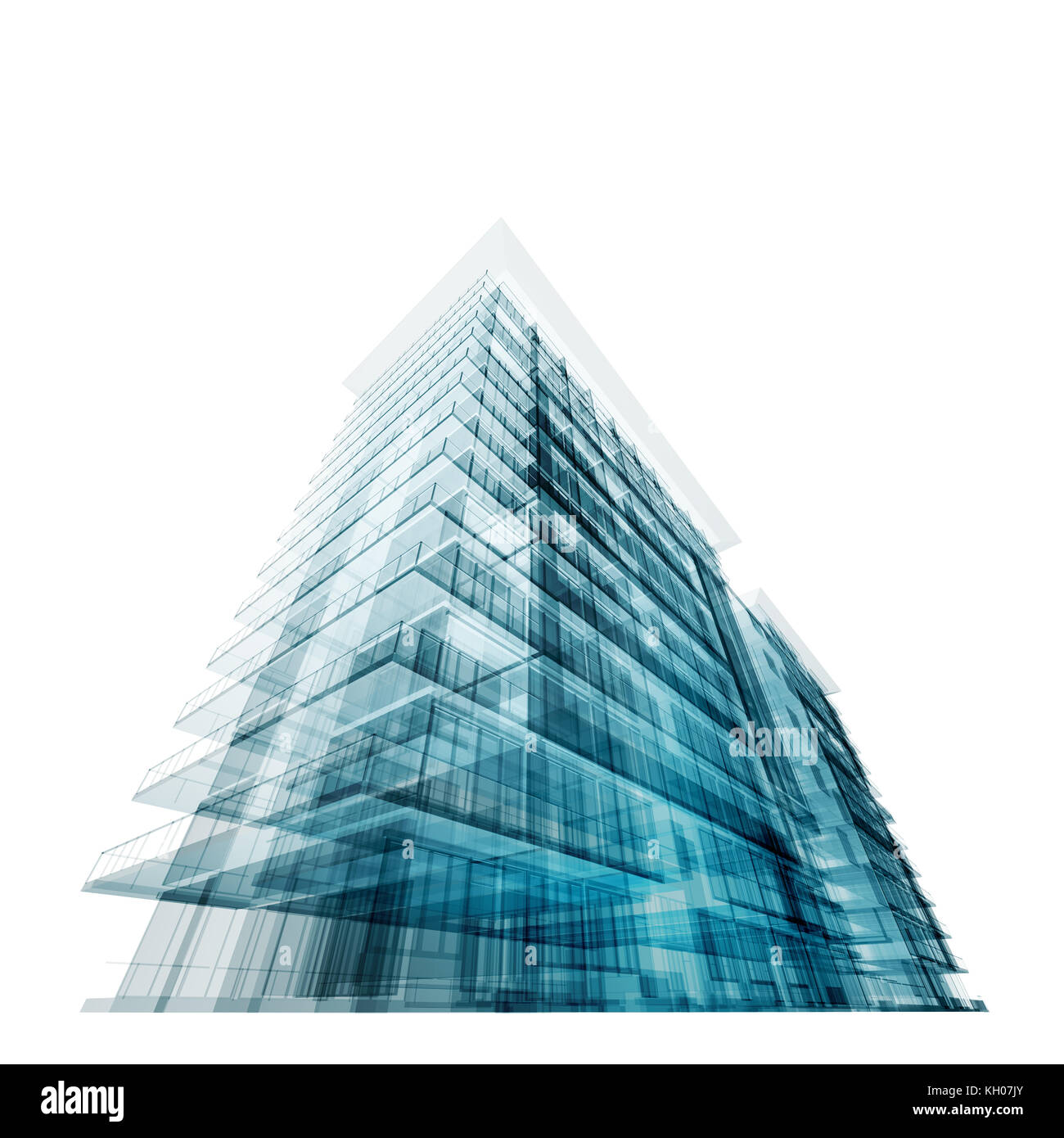 Futuristic architecture 3d model Cut Out Stock Images & Pictures - Alamy
