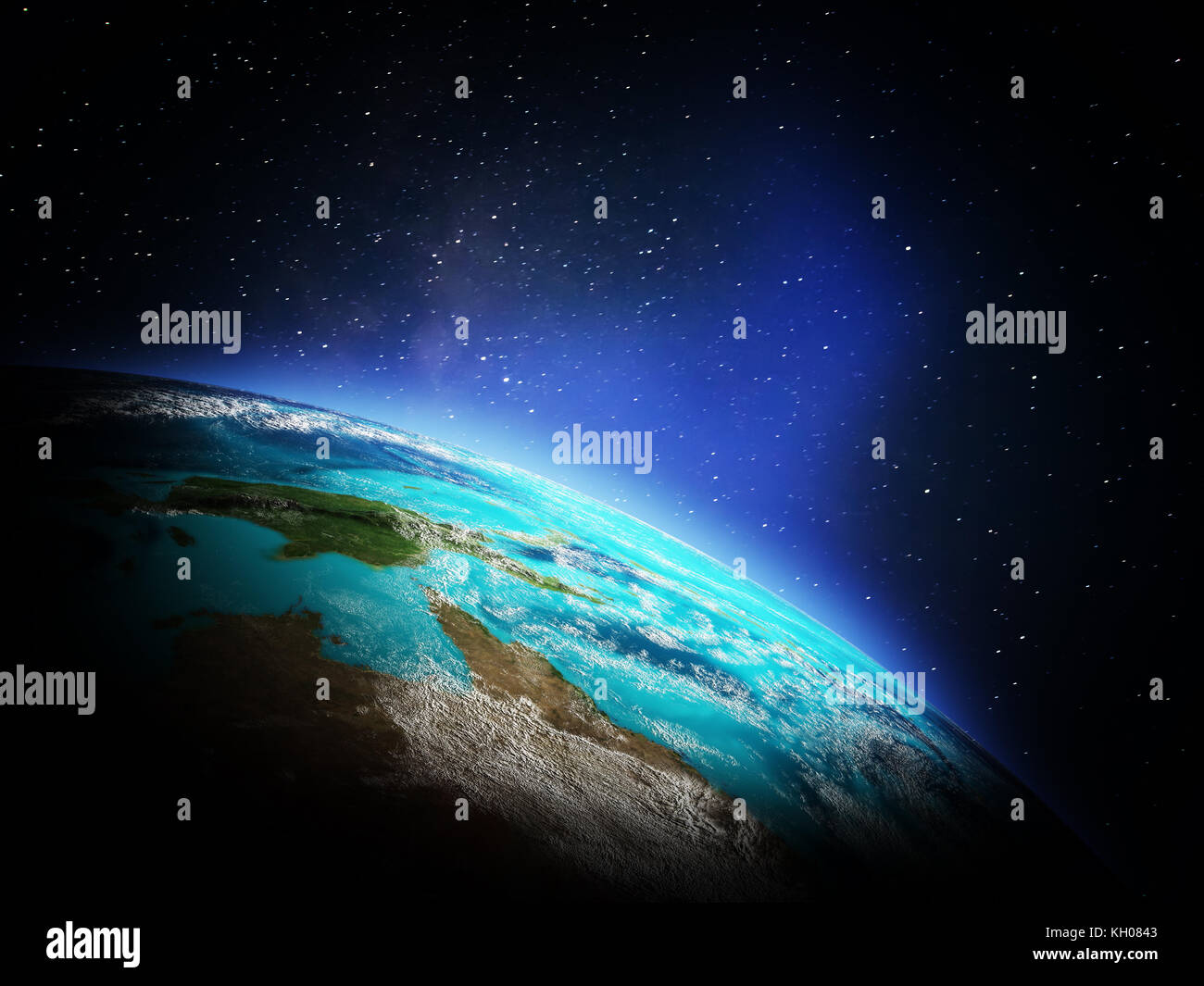World from space. Elements of this image furnished by NASA 3d rendering ...