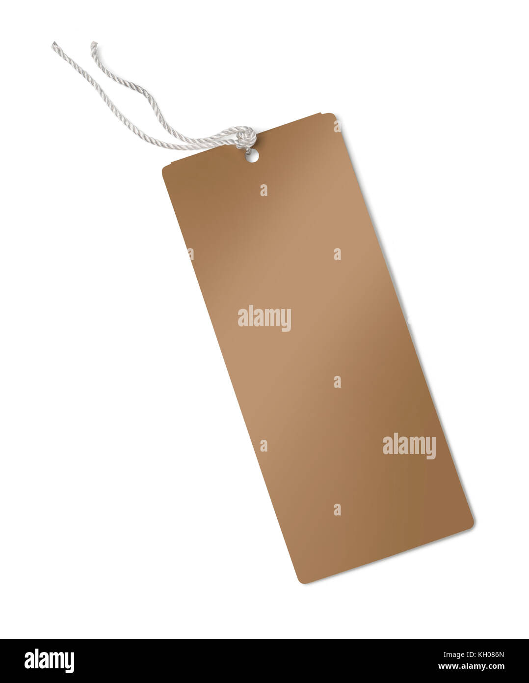 brown label (tag) isolated on white background with clipping path Stock ...