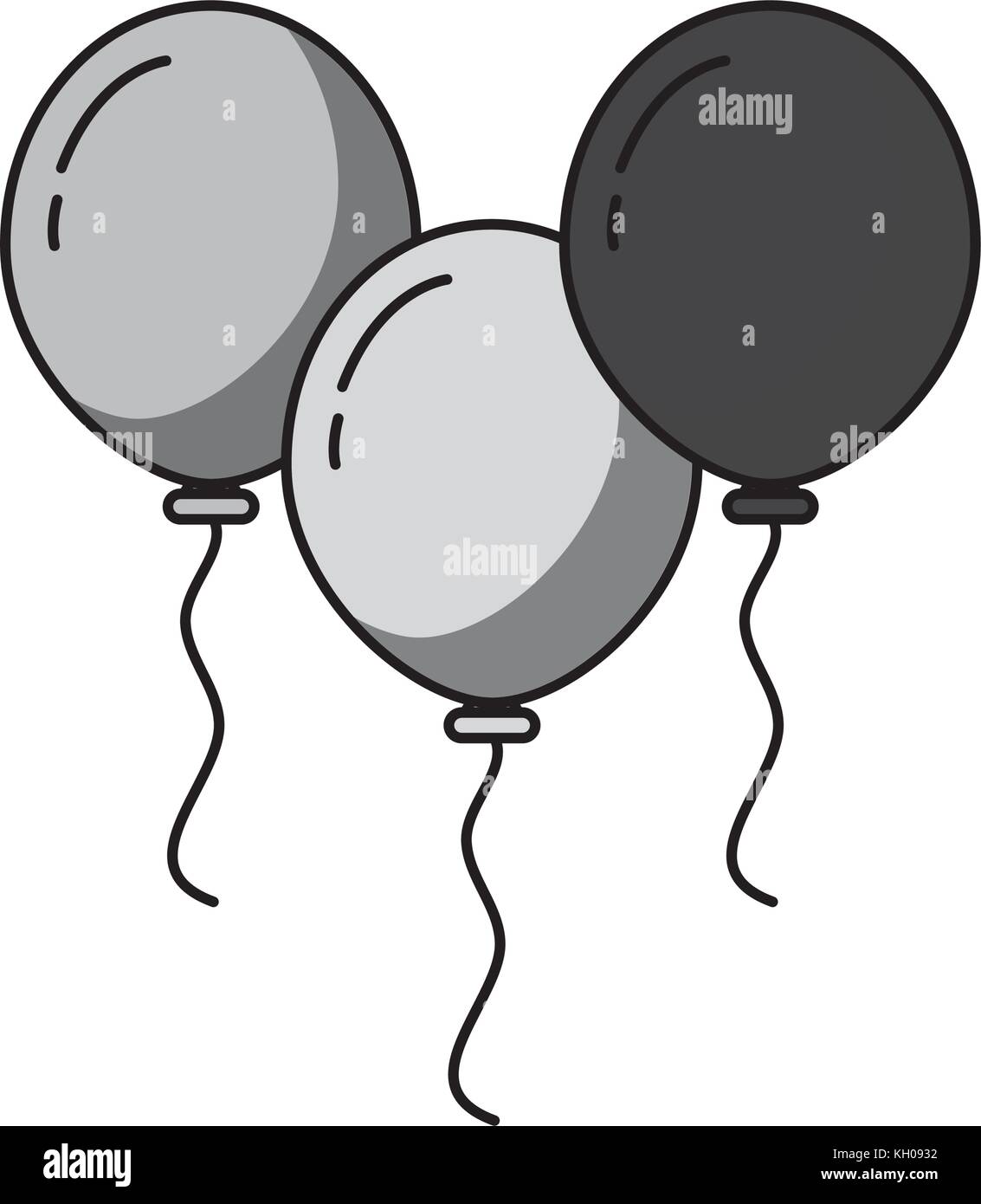 Three flying balloons Stock Vector Images - Alamy