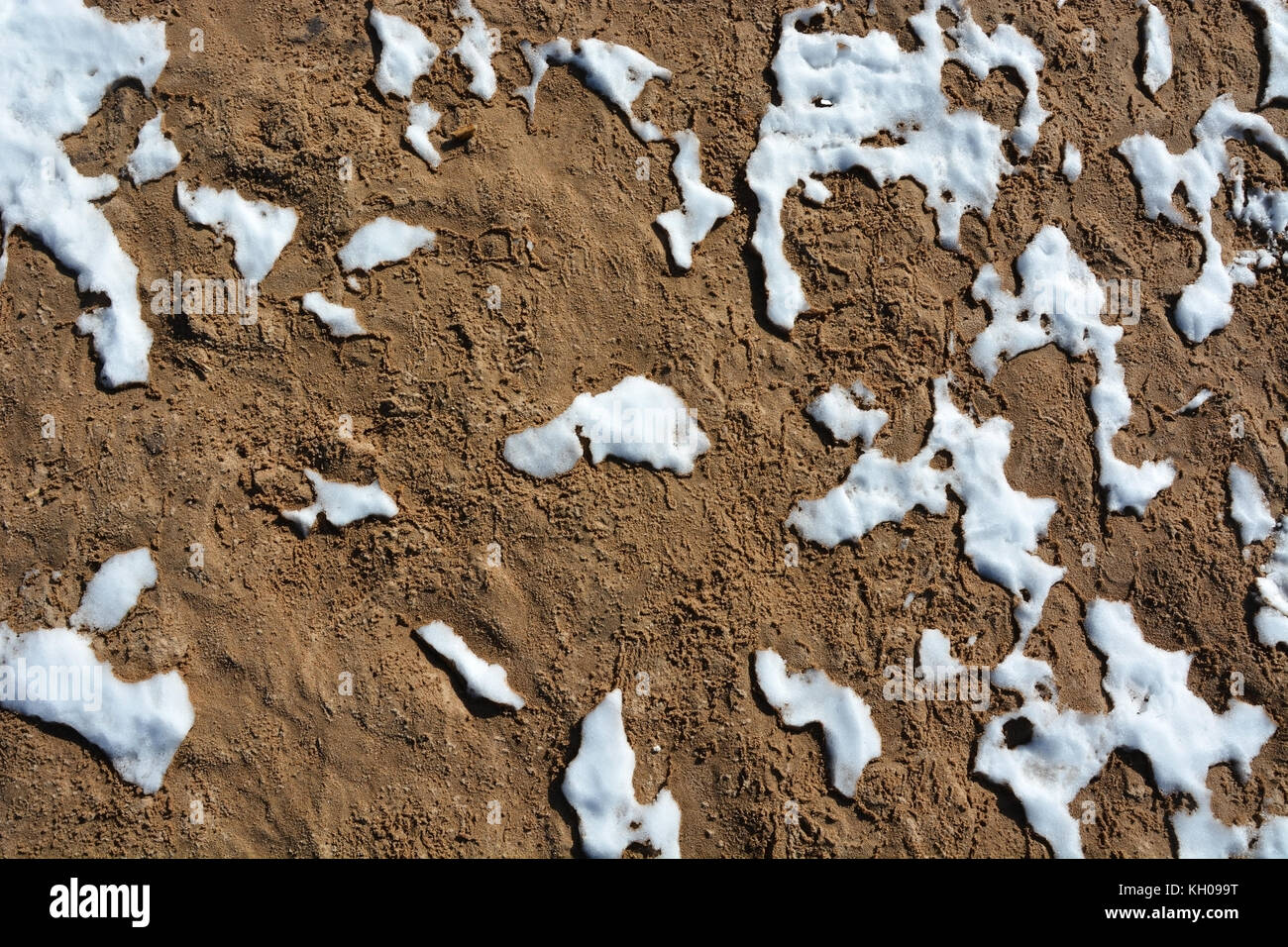 Snow and sand. Picture can be used as a background Stock Photo - Alamy