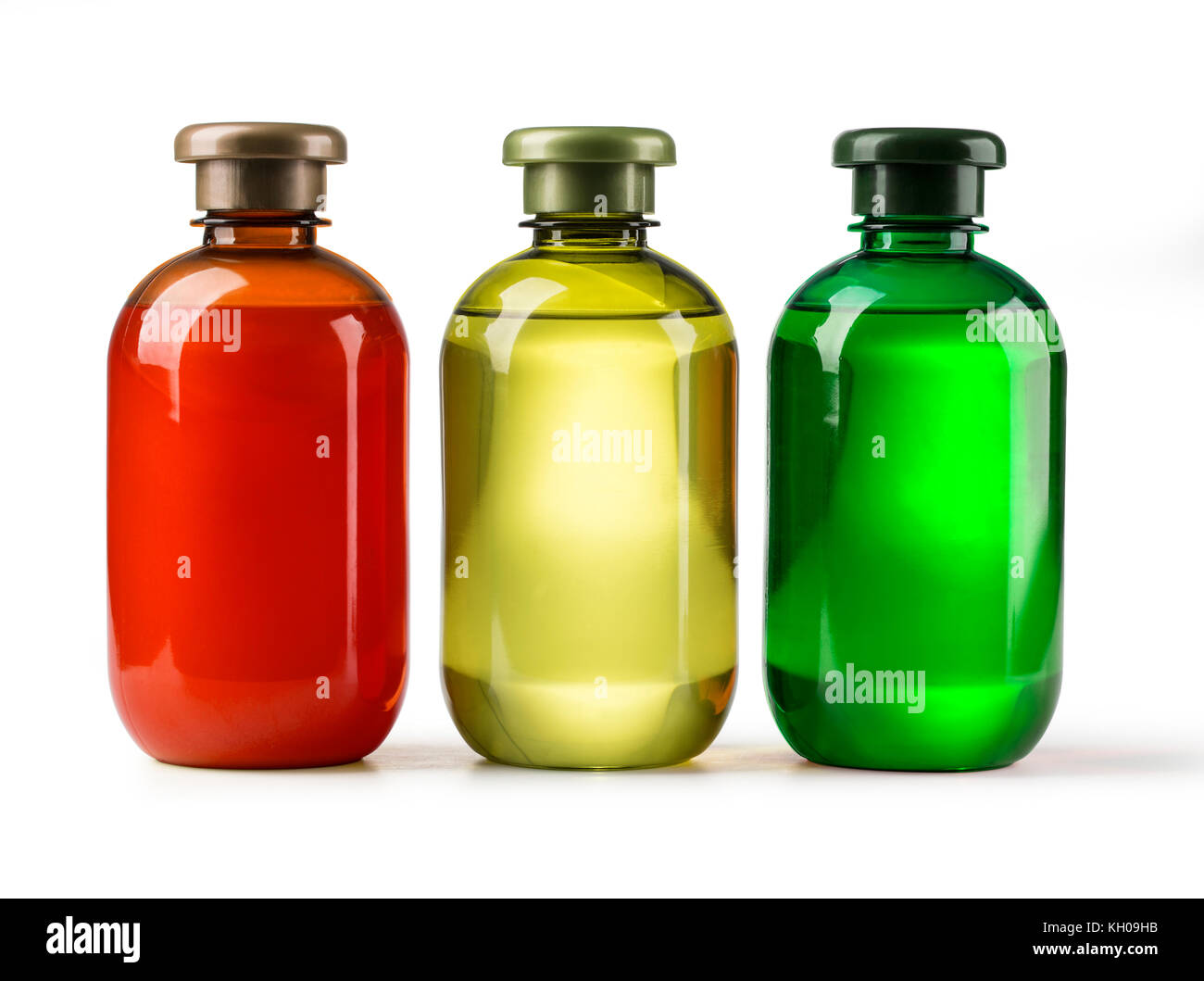 three Shampoo bottle on a white background with clipping path Stock ...