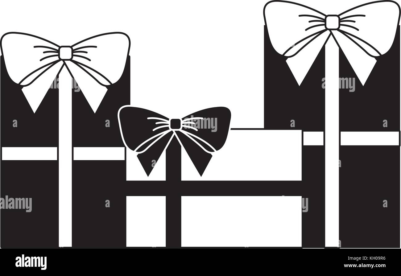 set of different gift boxes christmas presents design Stock Vector ...