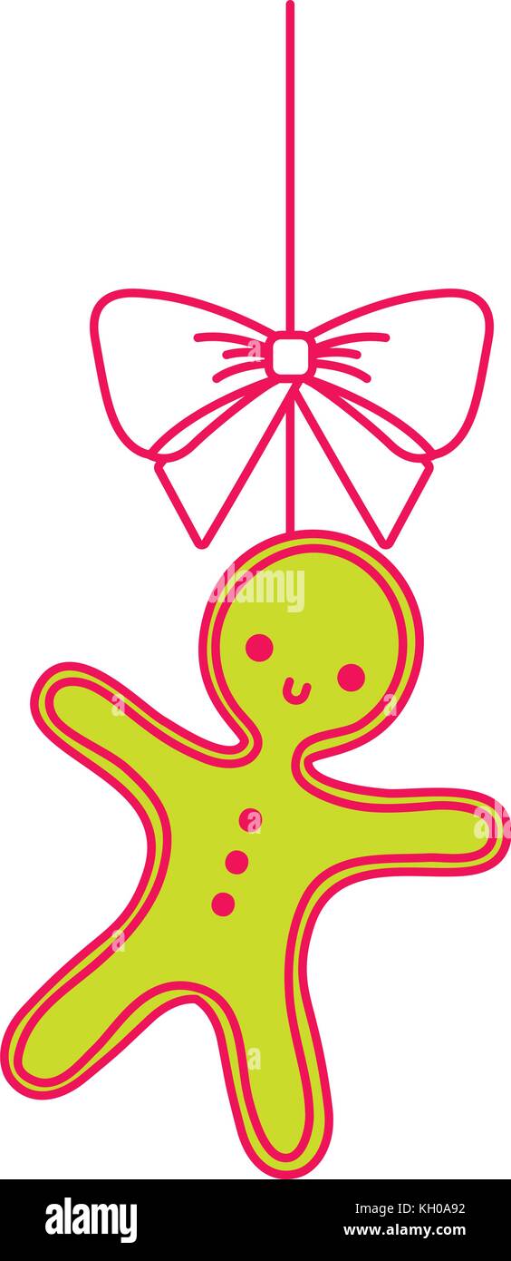 Gingerbread man ornaments hanging Stock Vector Images - Alamy