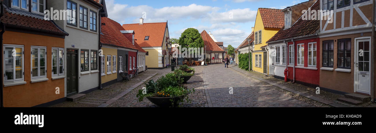 Typical colored houses in Denmark, Odense, Andersen's area Stock Photo ...