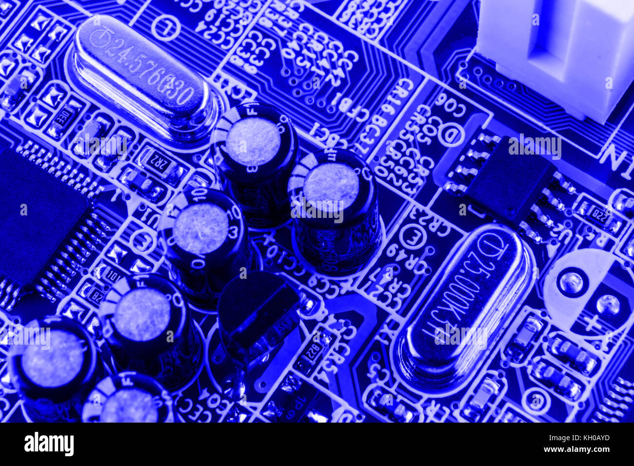 Resistors, capacitors and other electronic components of micro chip ...