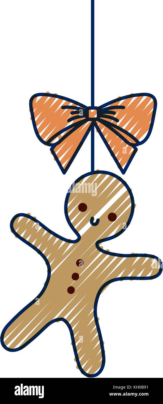 Gingerbread man ornaments hanging Stock Vector Images - Alamy