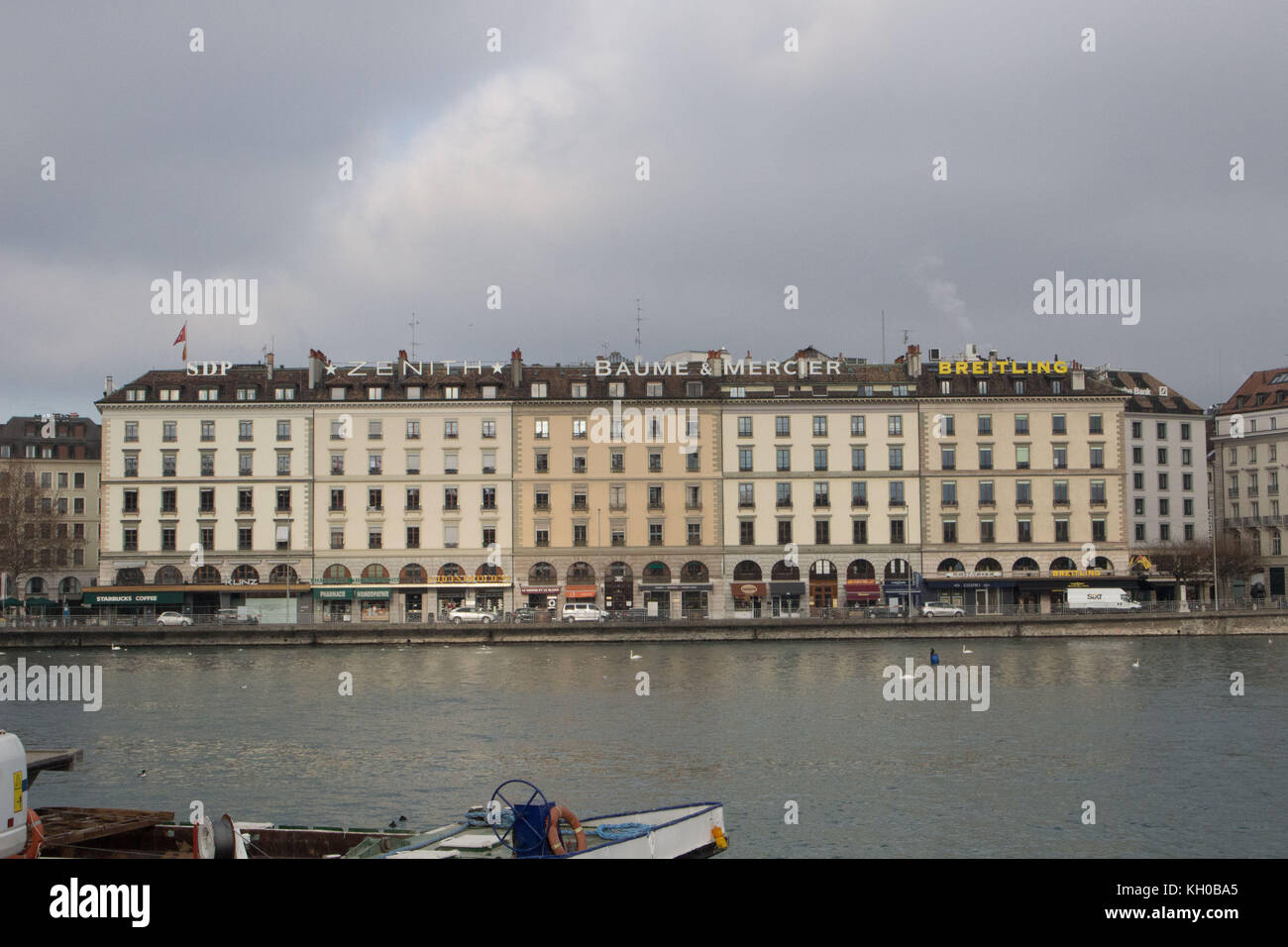 Architecture buildings geneva glass Stock Photo - Alamy