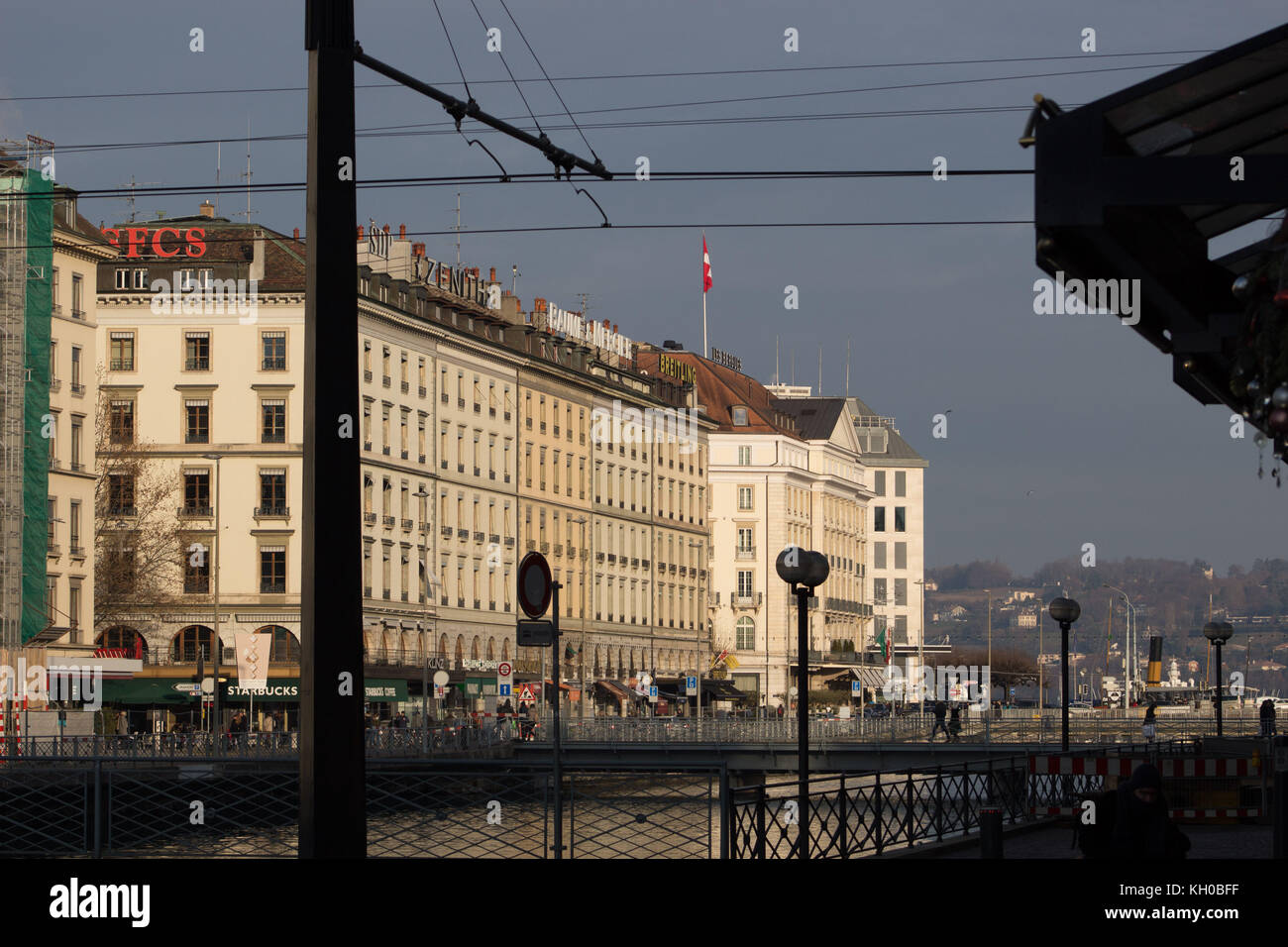 Buildings in Geneva Switzerland Stock Photo - Alamy