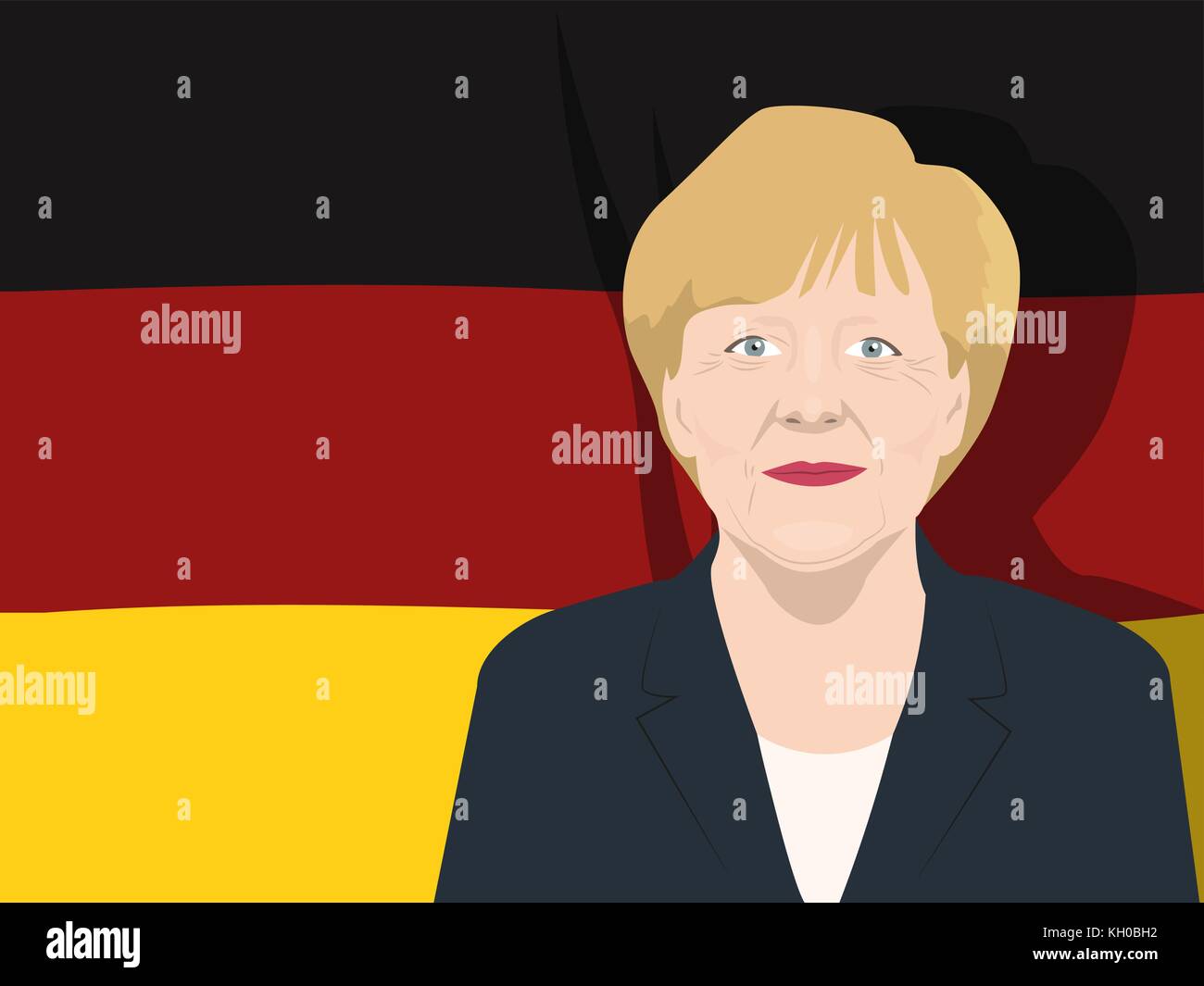 November 11, 2017 Editorial illustration of a portrait of Chancellor of ... November 11, 2017 Editorial illustration of a portrait of Chancellor of ...