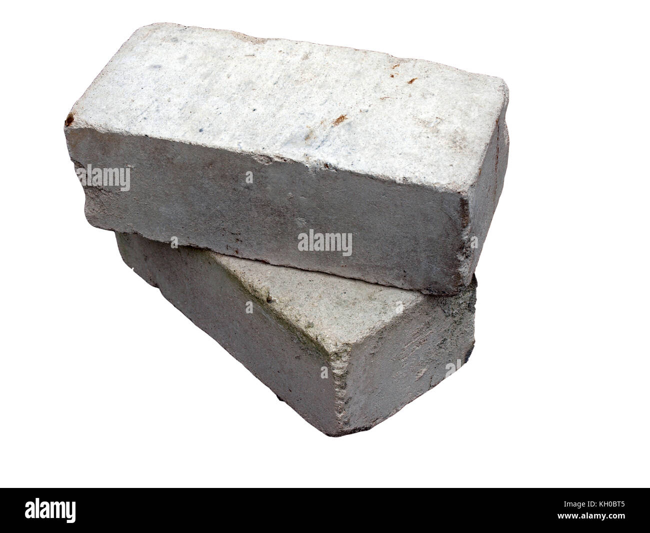 Two silicate bricks isolated on white background close up Stock Photo ...