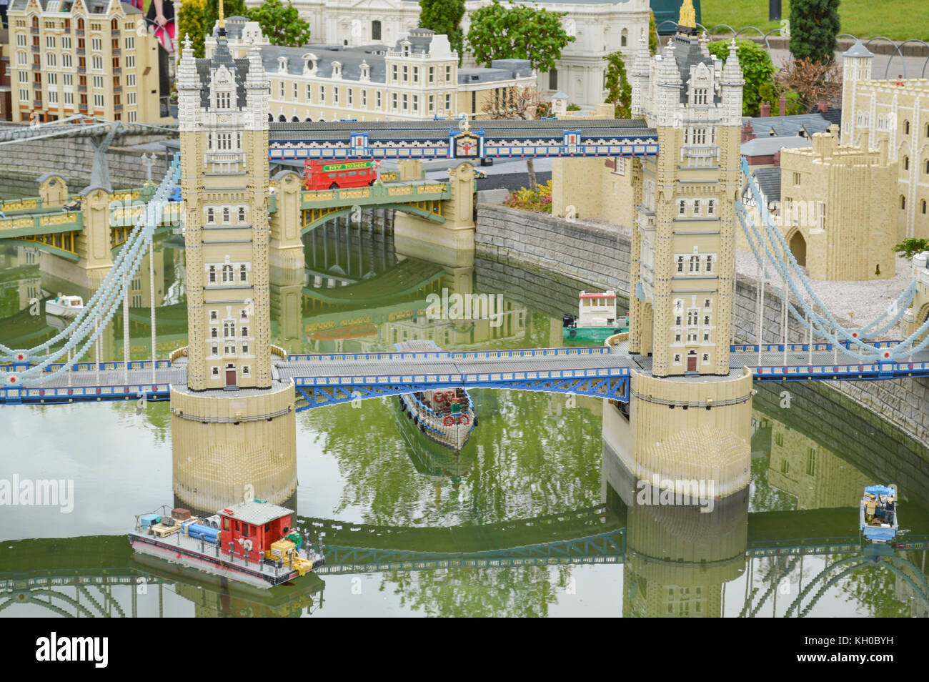 WINDSOR, BERKSHIRE. ENGLAND UK- APRIL 20 2016 : Legoland resort. One of ...