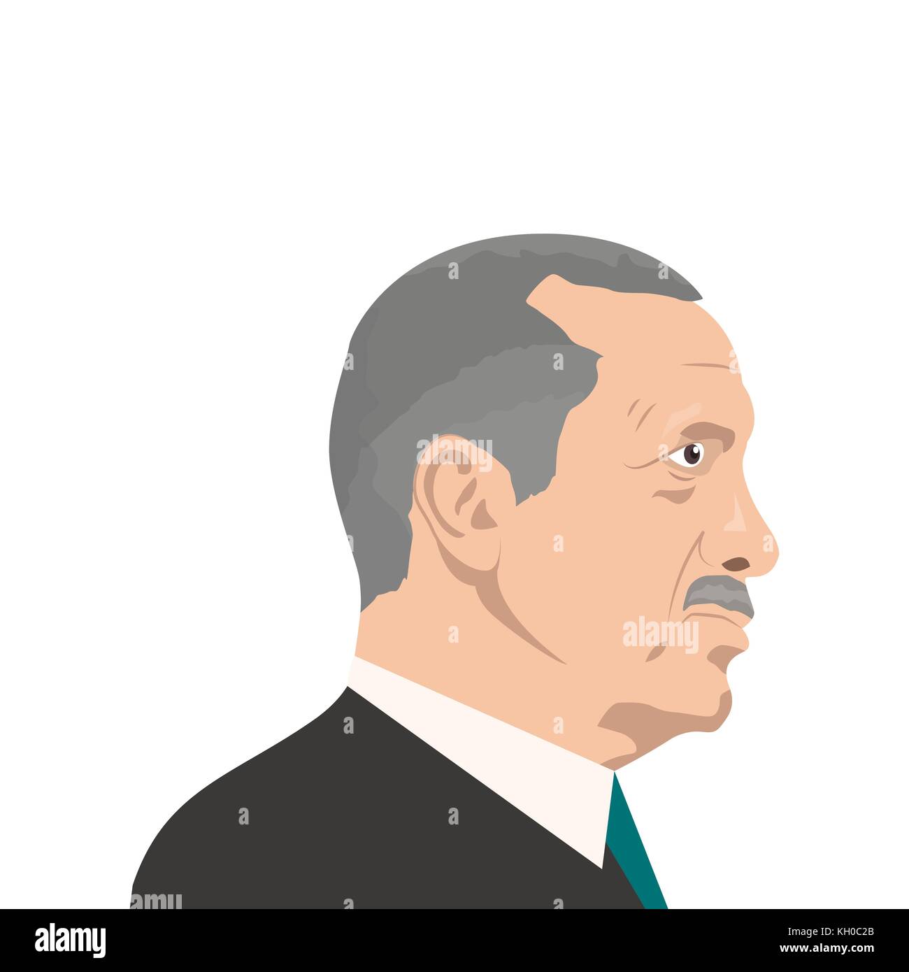 November 11, 2017 editorial illustration of Recep Tayyip Erdogan ...