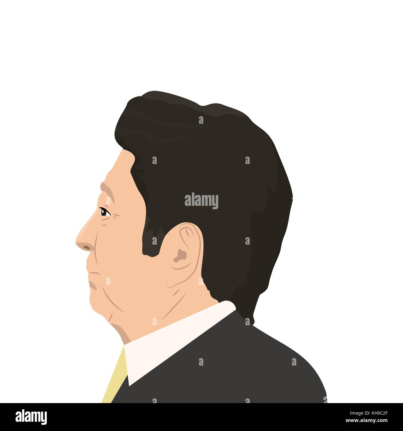 November 11, 2017 editorial illustration of the portrait of the Prime ...