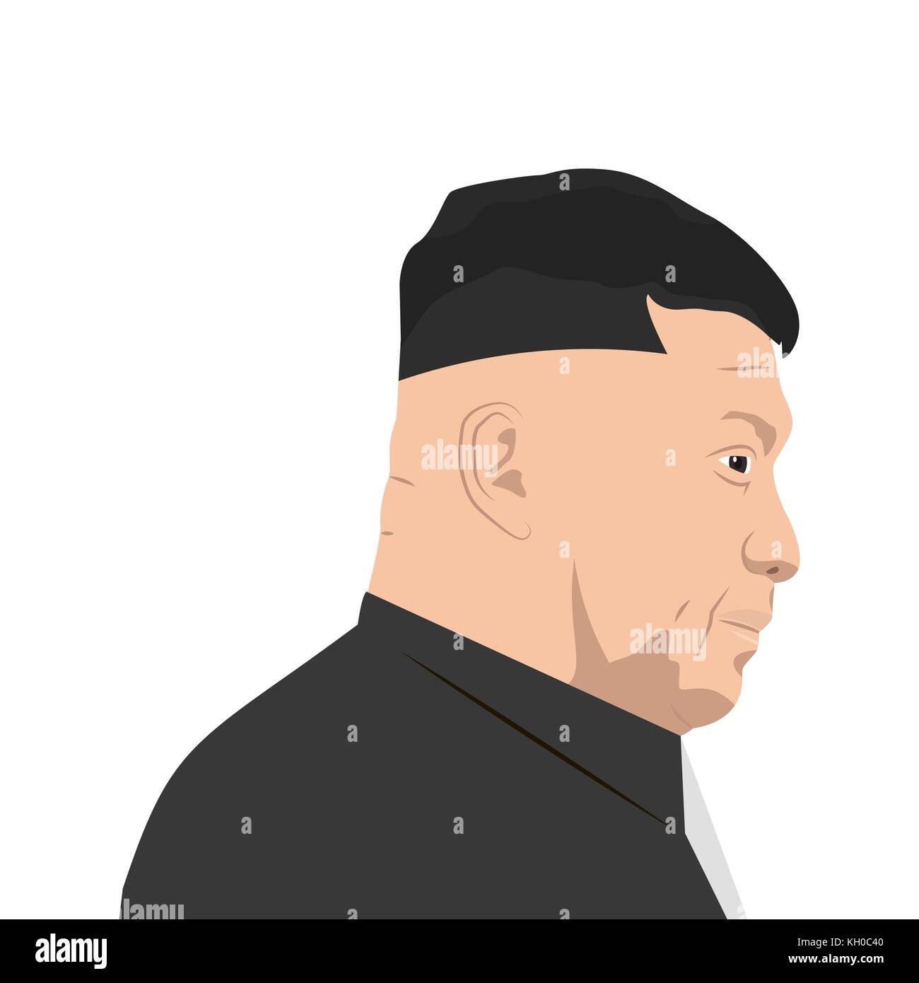November 11, 2017. Editorial illustration of the supreme leader of the ...